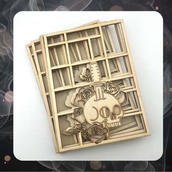 Other | Diy Mini Bookshelf Craft Night Skull And Roses Mini Bookshelf ...